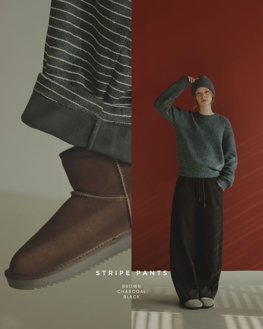 로핀 S/T 절개 양기모 팬츠